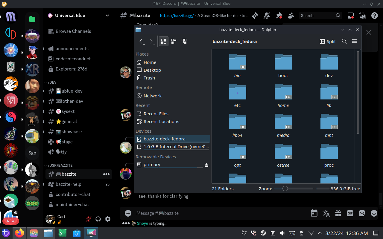execute this script: https://github.com/aarron-lee/legion-go-tricks/blob/main/bazzite-disable ...