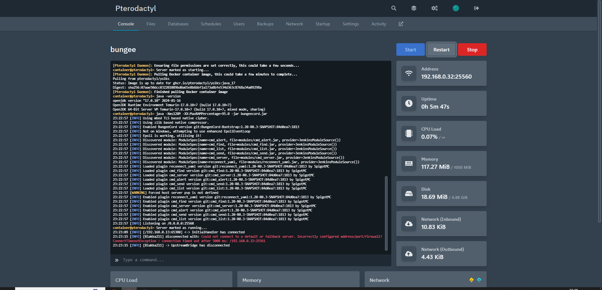 I'm not entirely sure but it would be in your config.yml - Pterodactyl Installation Script