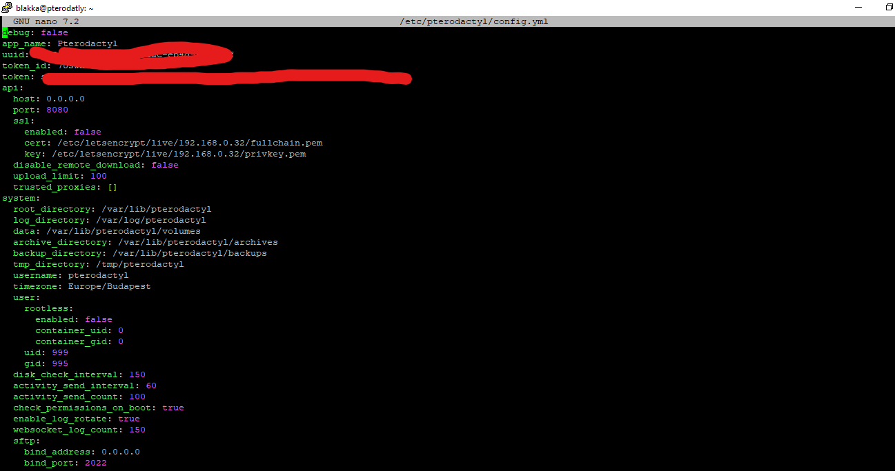 I'm not entirely sure but it would be in your config.yml - Pterodactyl Installation Script