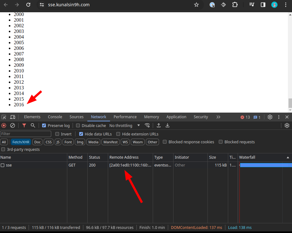 Error net::CONNECTION_CLOSED - Zerops