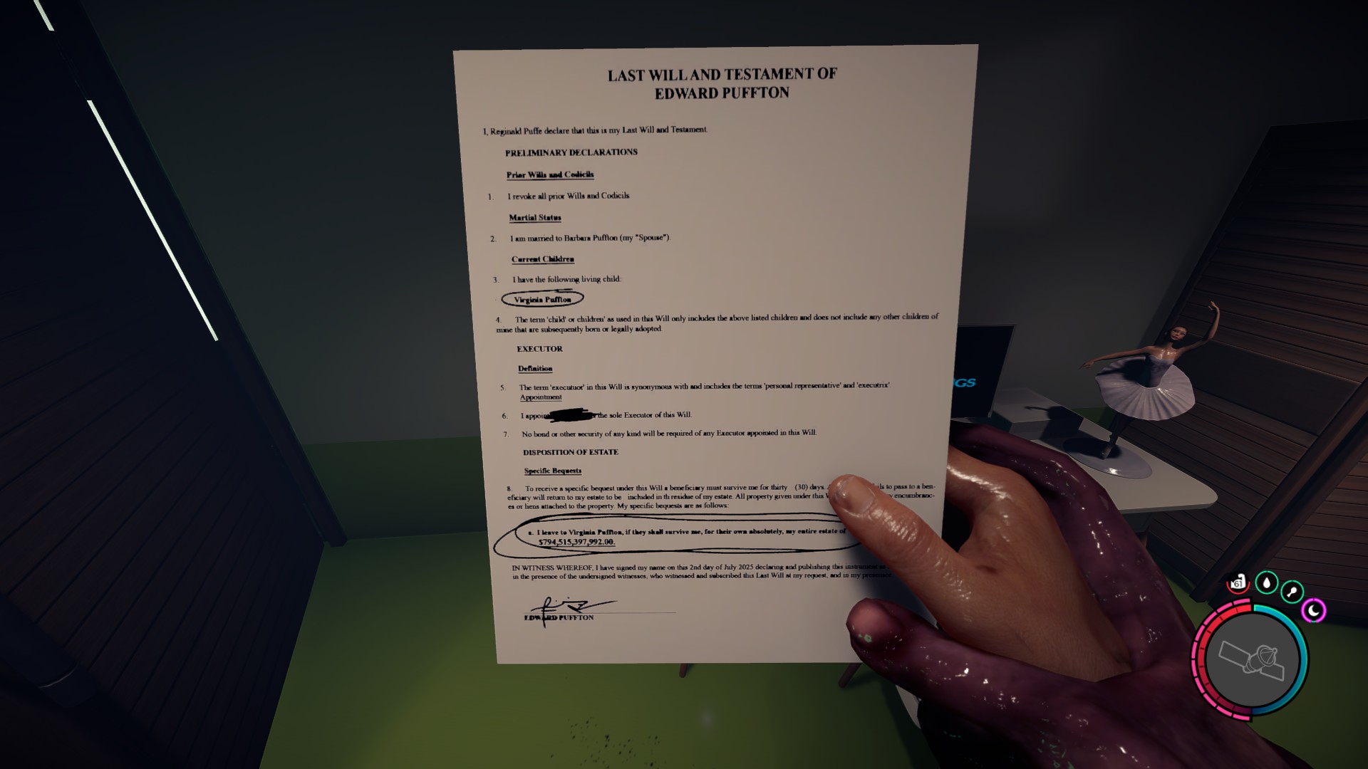 mm, in that regard, her father gave her the right to have all the ...