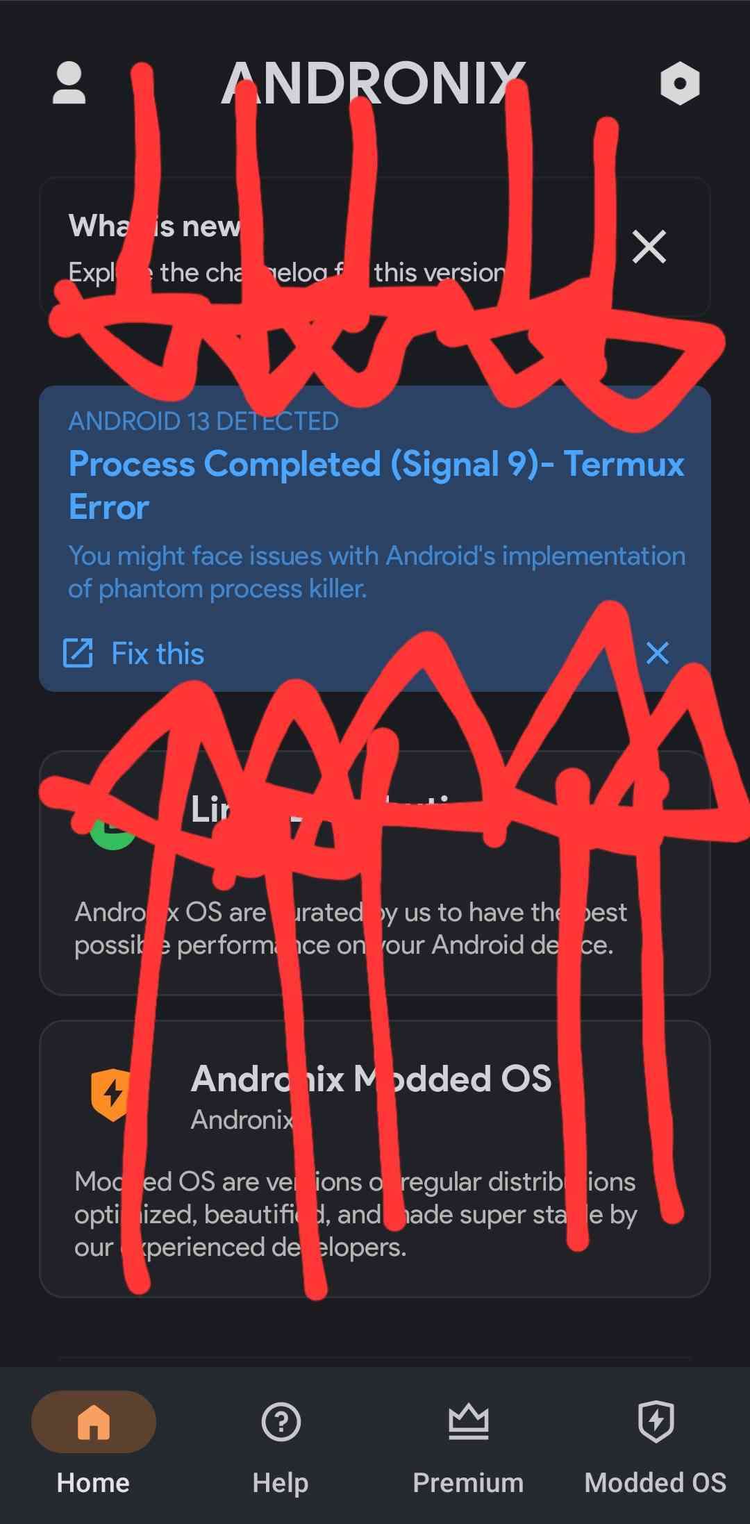 It starts by just typing start - Andronix App