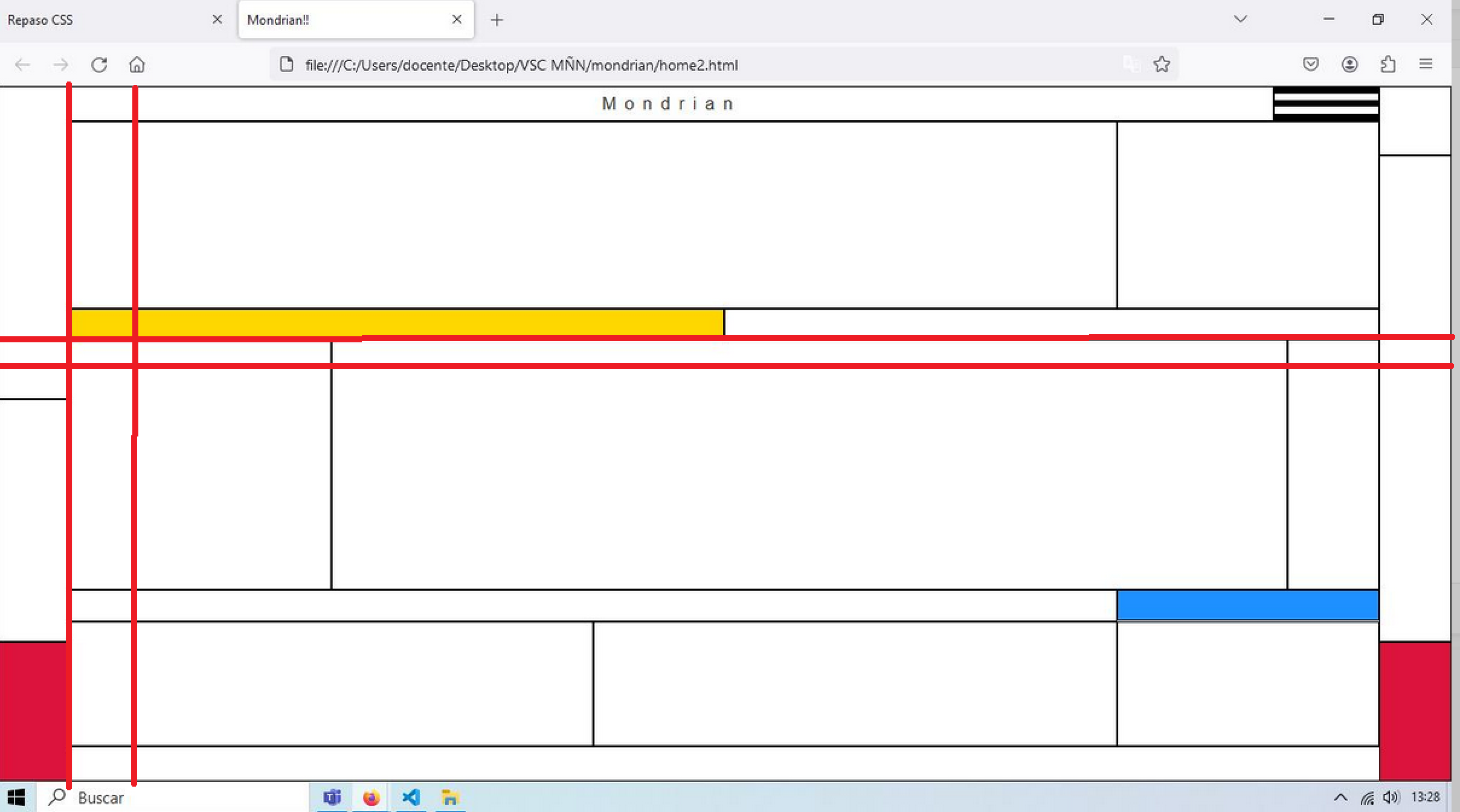 Hi everybody someone can help me with a basic exercise of css in visualstudiocode Please ...