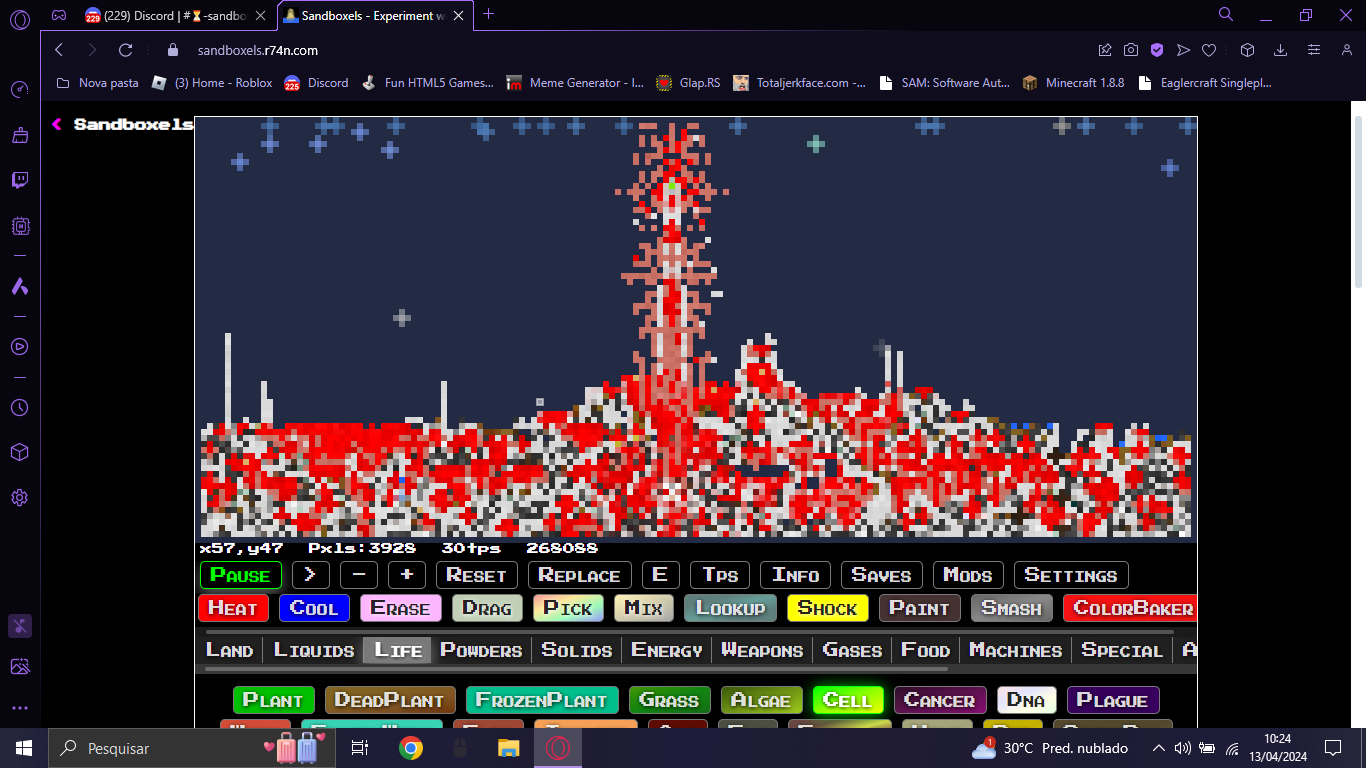 its not consistent - 🚨 R74n / Sandboxels