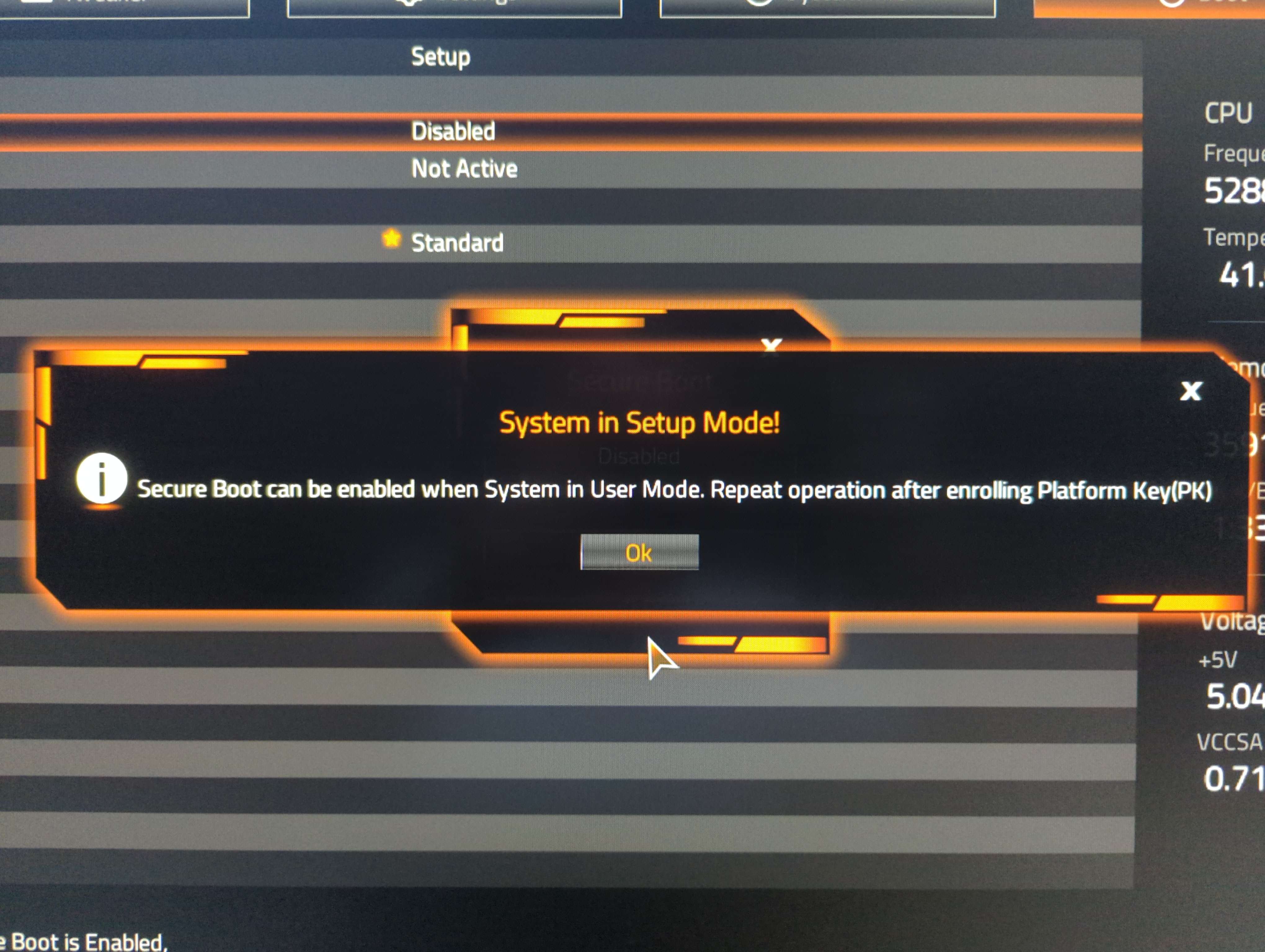 After typing in the terminal: ujust enroll-secure-boot-key It says key is already enrolled, but ...