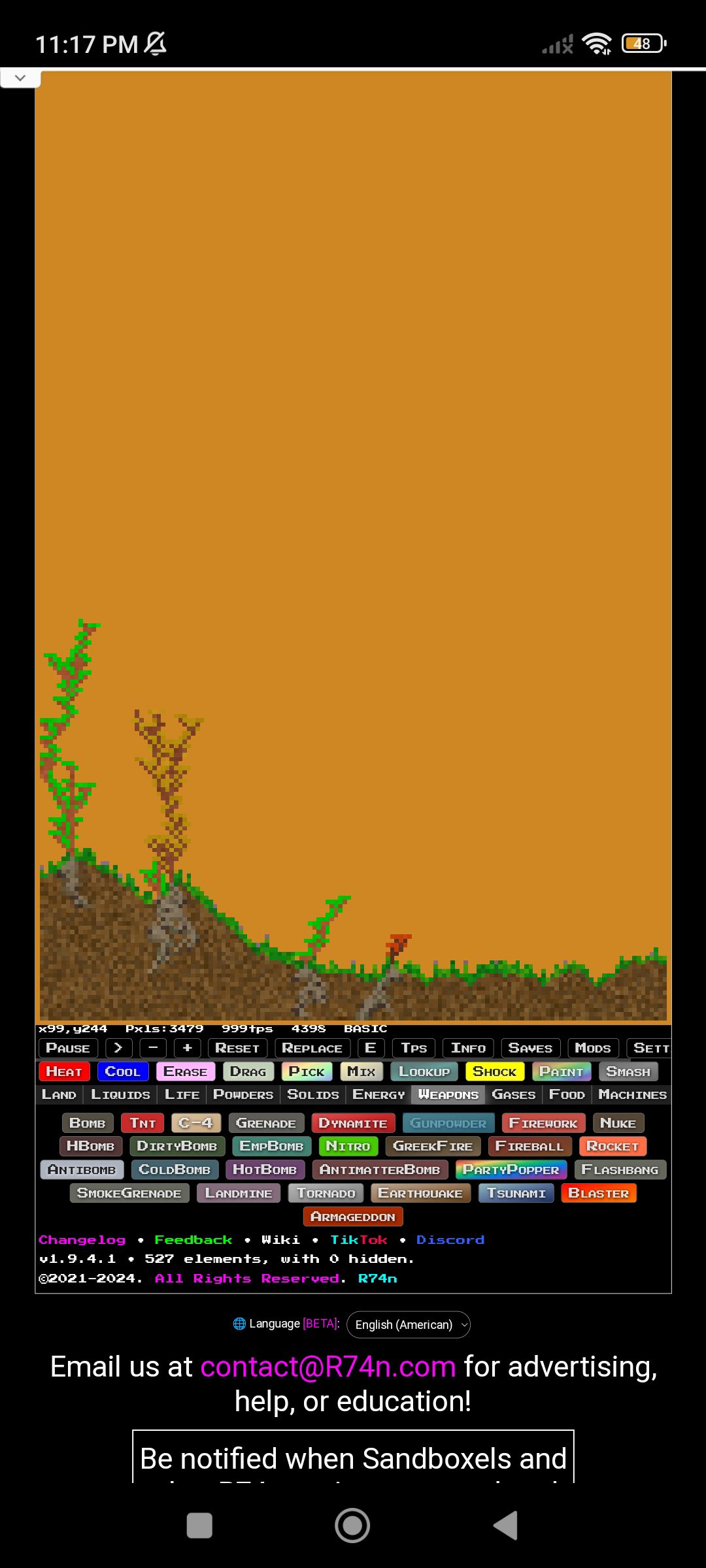 Dead chat?? - 🚨 R74n / Sandboxels
