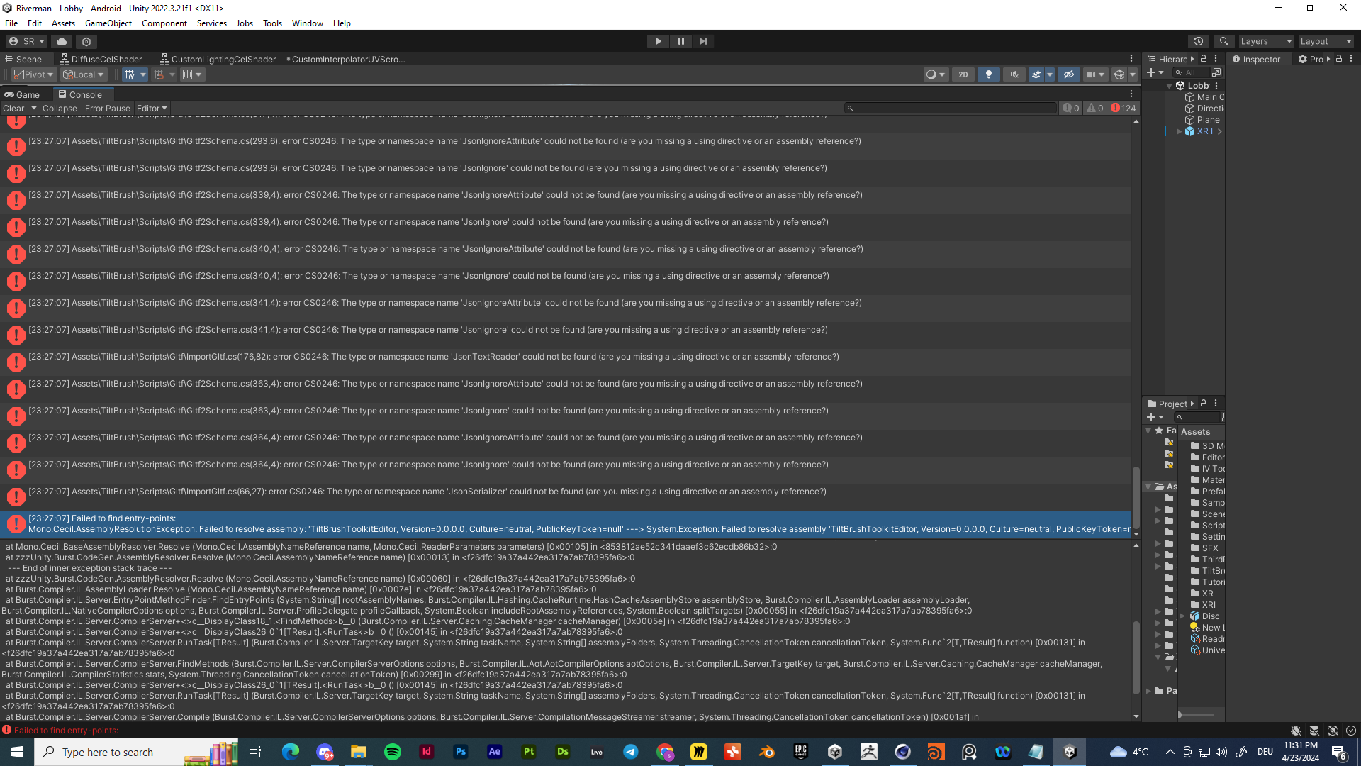 I think you need to just delete all the stuff related to ...