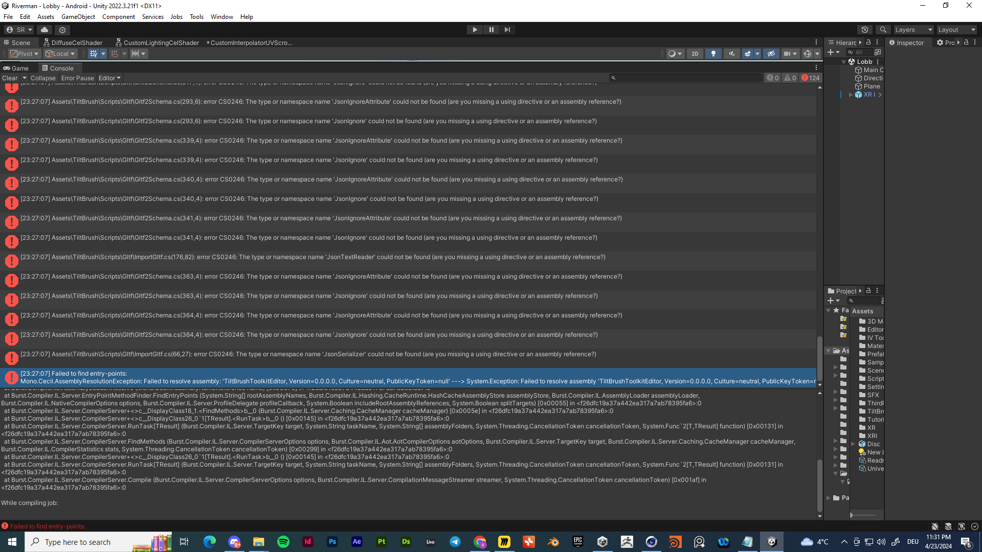 I think you need to just delete all the stuff related to ...