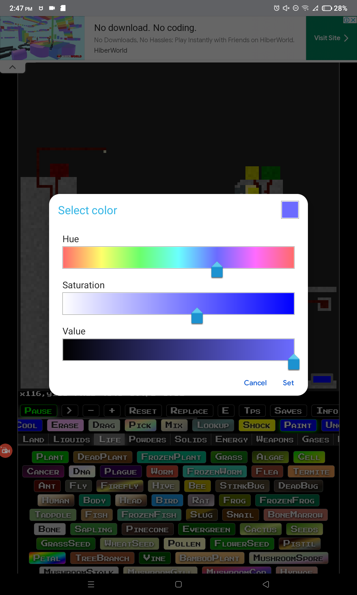 And head into blonde skin color - 🚨 R74n / Sandboxels