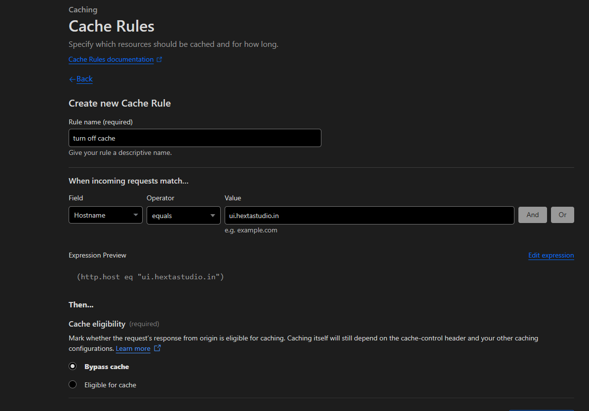 make a cache rule to turn it off - Cloudflare Developers