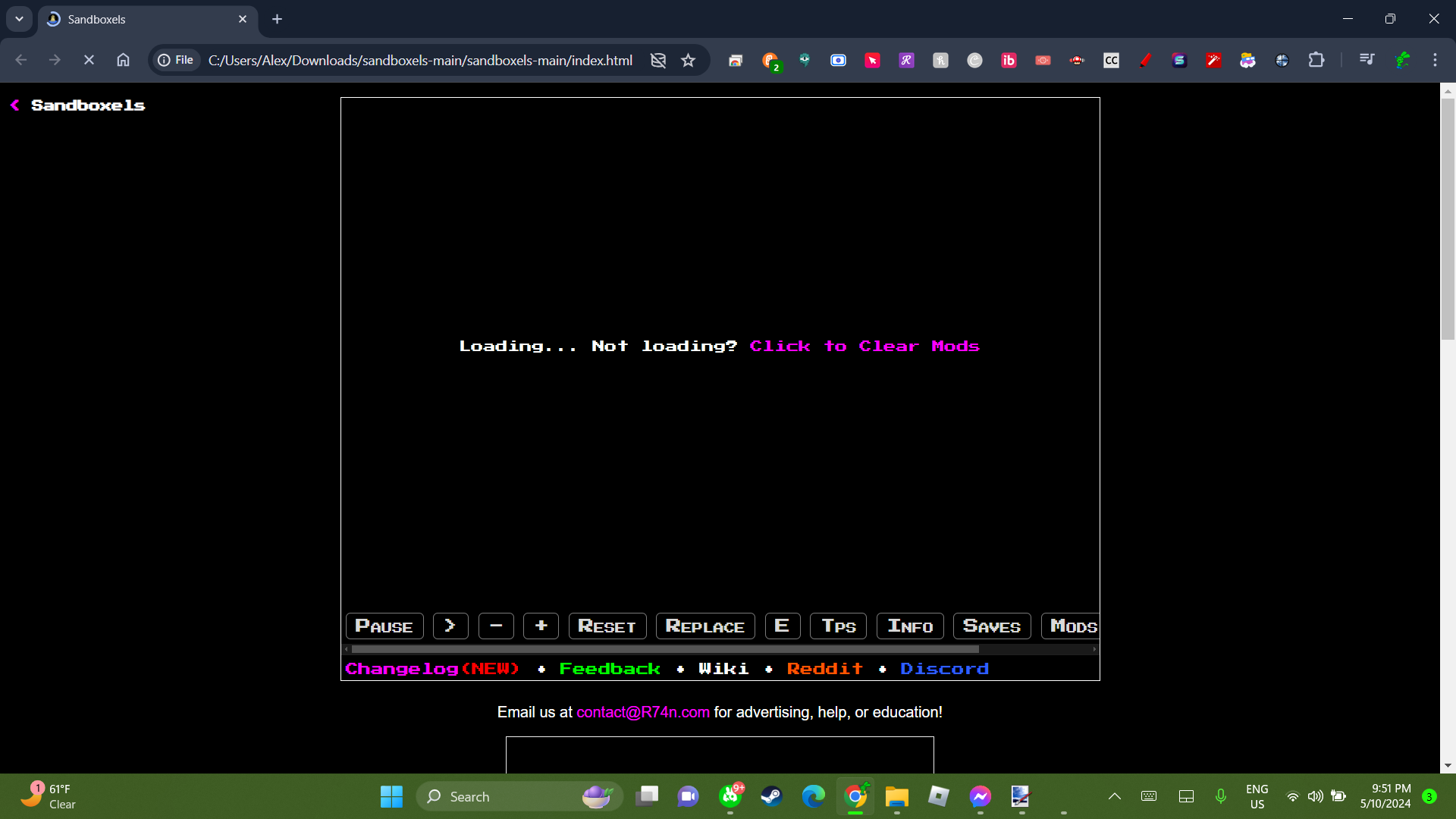 it's not conductive - 🚨 R74n / Sandboxels