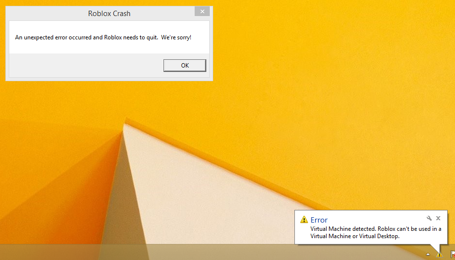 Can't run roblox in virtual machine - Natro Macro