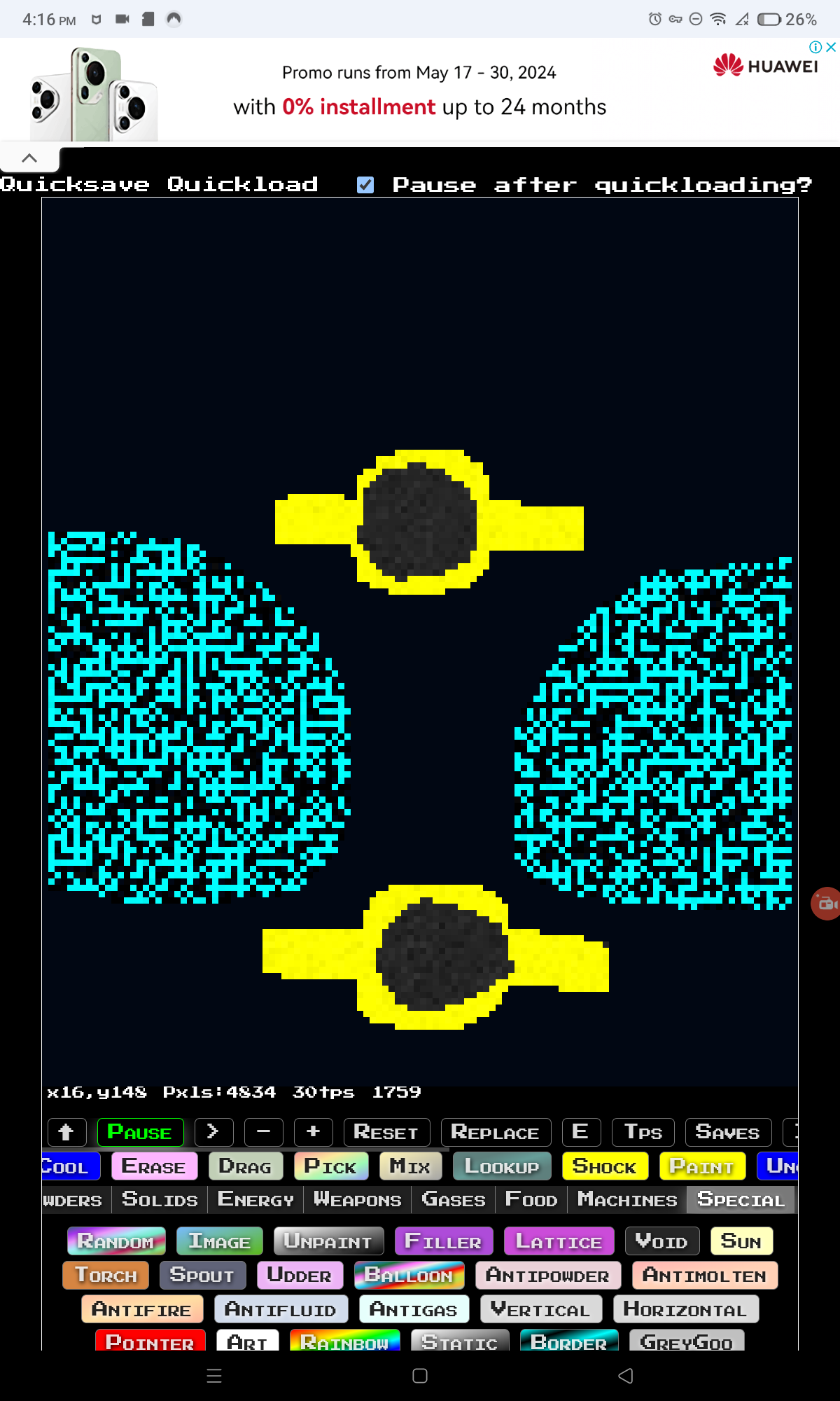 Hydrogen fusion reactor (HFR) speedrun - 🚨 R74n / Sandboxels