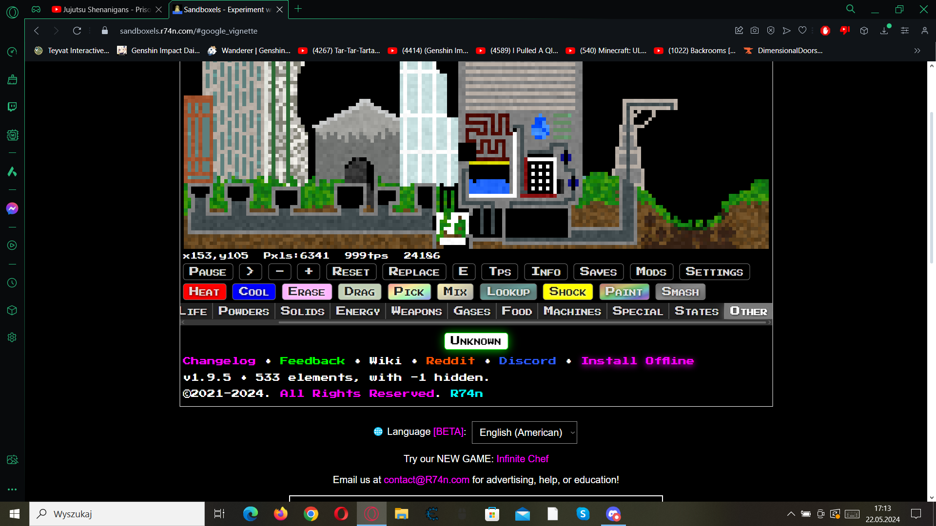 i discovered unknown - 🚨 R74n / Sandboxels