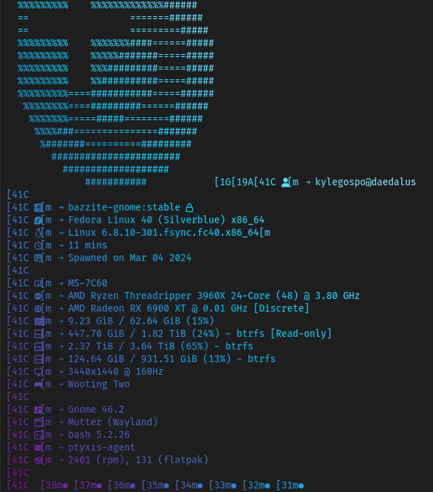 neofetch | decrypt = Setec Astronomy - Universal Blue