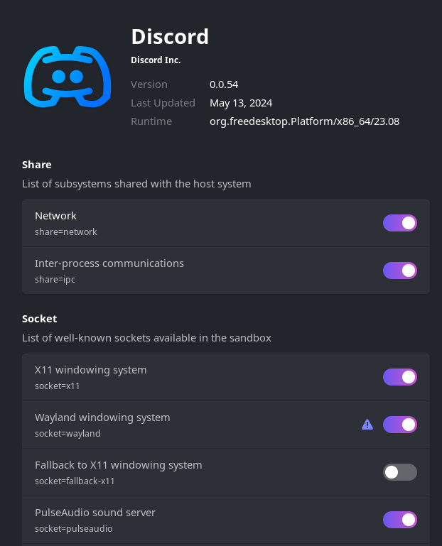 Enable Wayland and leave X11 enabled in Flatseal, but *do not* actually enable X11-fallback ...