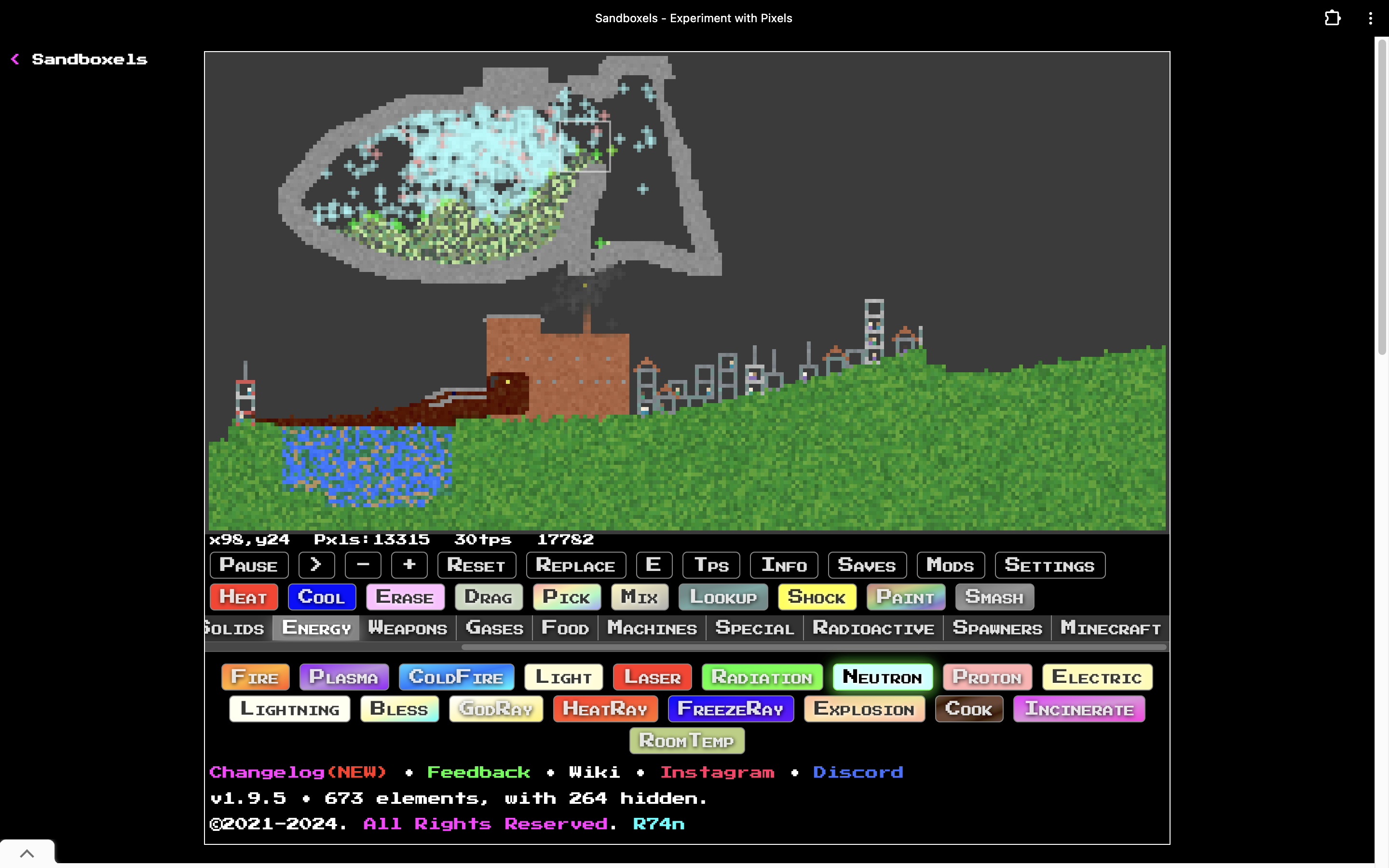 Nuclear reactor - 🚨 R74n / Sandboxels