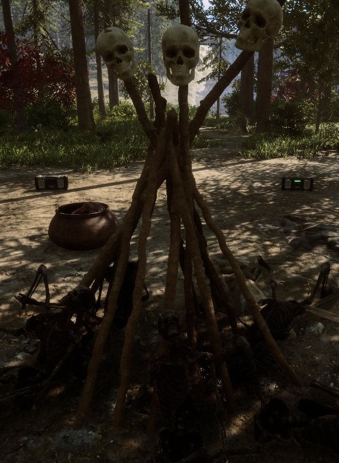 but in this image they are actually leaning against the funny effigy ...