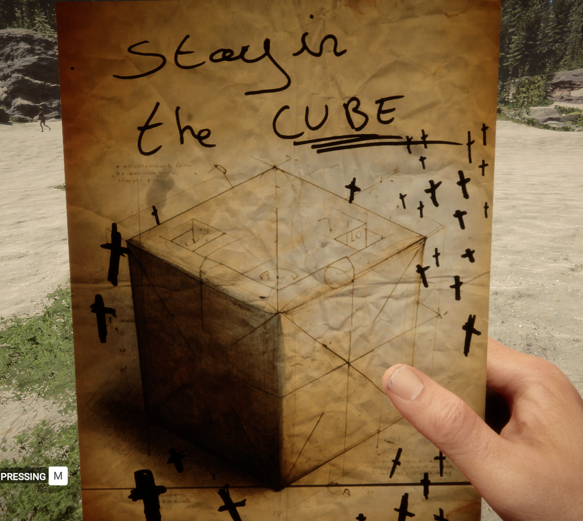 same with a lot of the really detailed cube drawings - Sons Of | The Forest