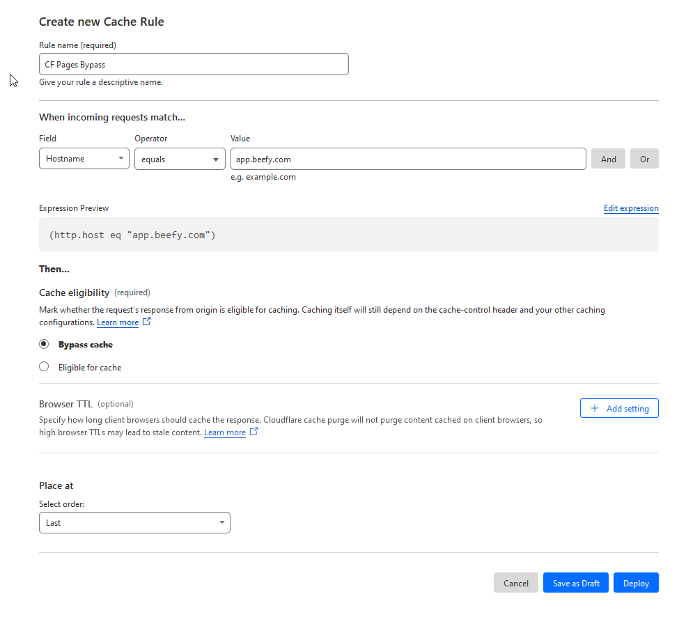 Default Cache settings only cache specific extensions like js/css/etc, not HTML, which is why ...