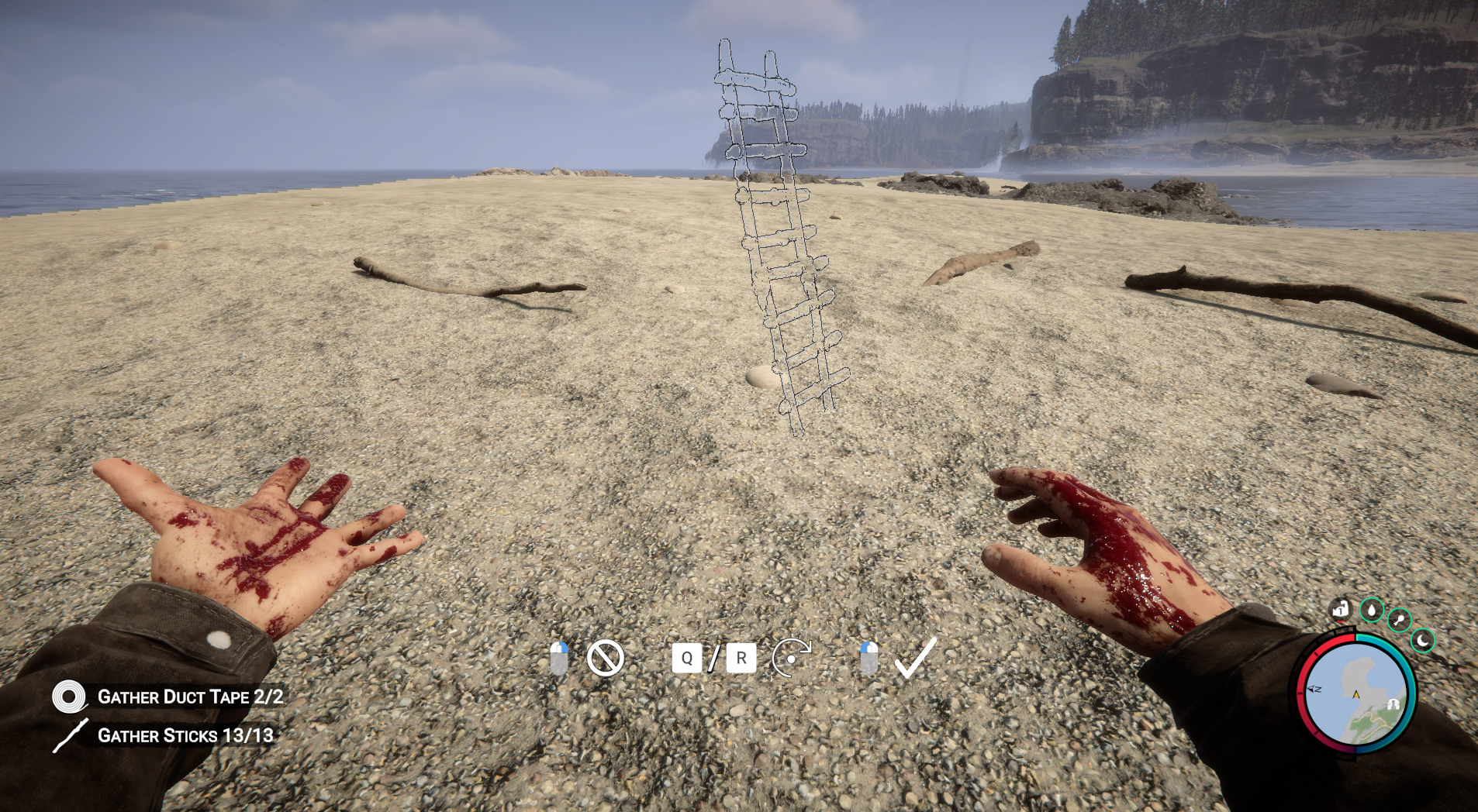 see if you can turn stick ladder gold - Sons Of | The Forest