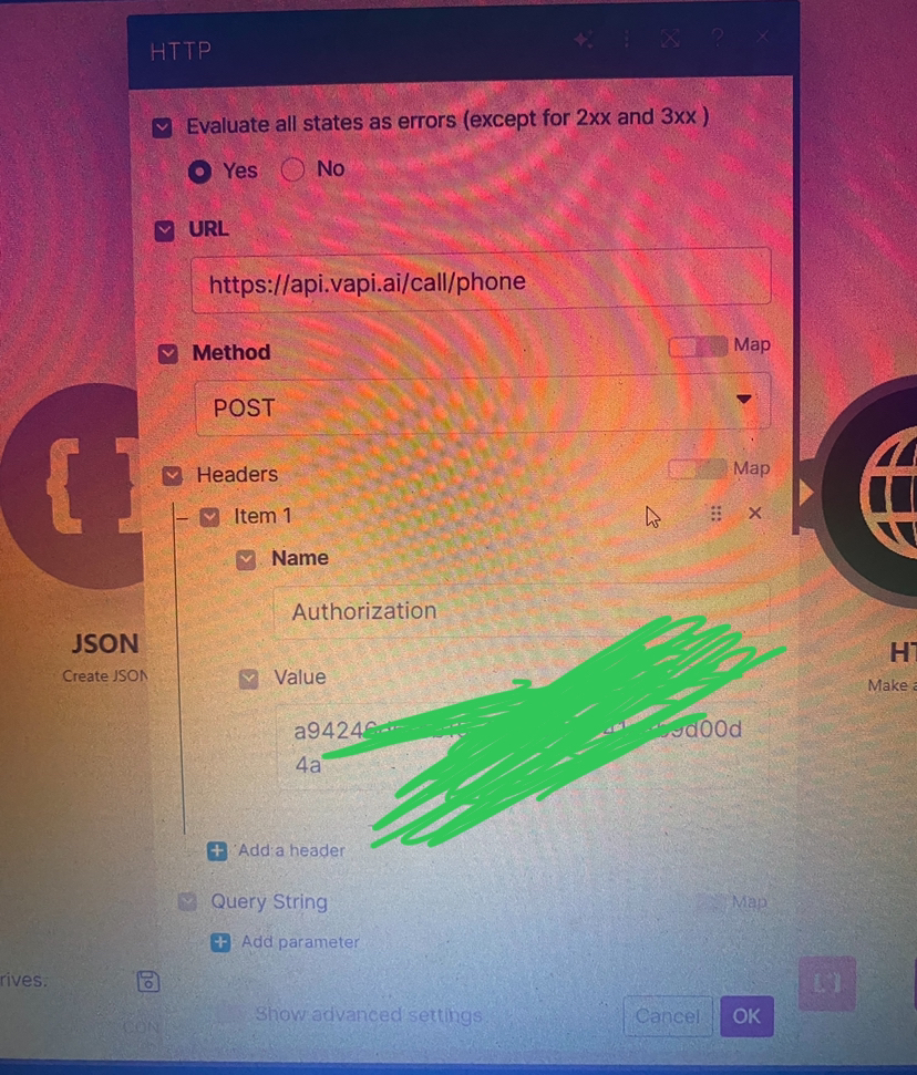 400 bad request - VAPI