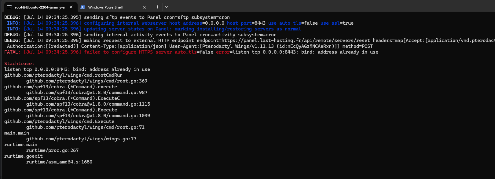 hello i have problem for configuration cloudflare pterodactyl please - Cloudflare Developers