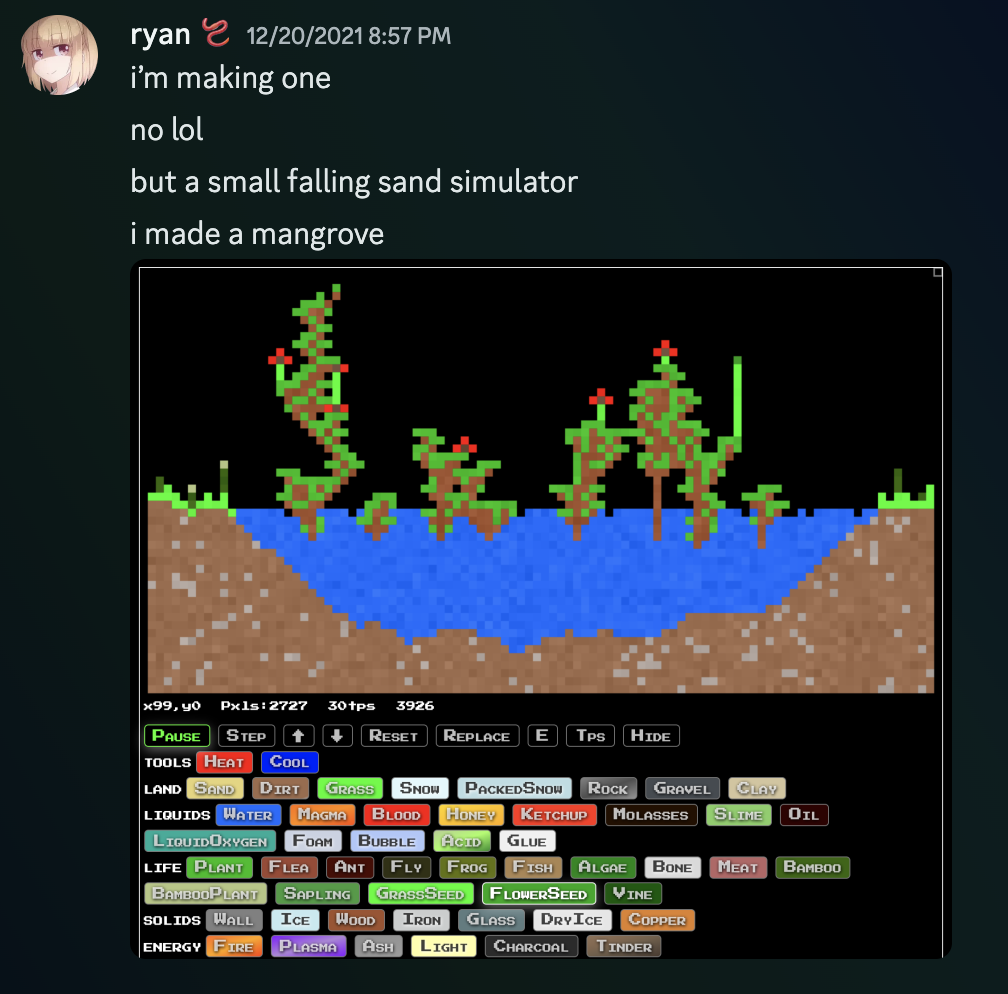 sandboxels will be a hag game someday 😭 - 🚨 R74n / Sandboxels