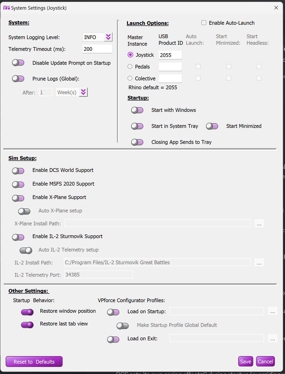 The effects tab simply starts the applicable effects on the joystick. Unless "sticky" is enabled ...