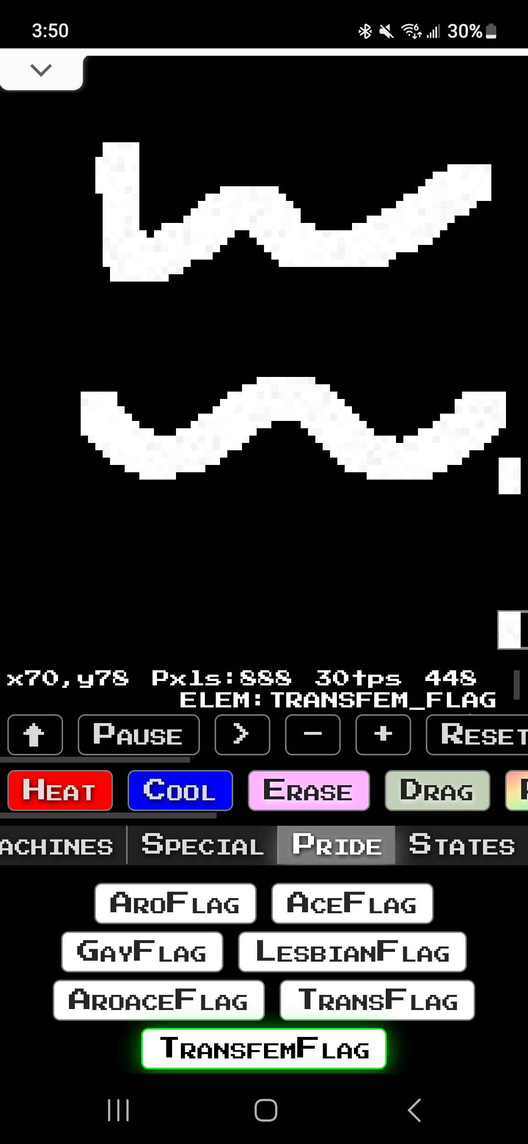 The pride flag mod is completely unfinished. All the flags are white ...