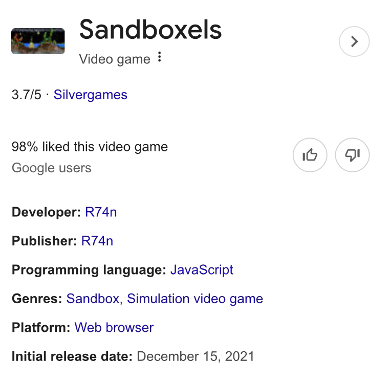 sandboxels got a 3.7/5 on silvergames according to this picture - 🚨 R74n / Sandboxels