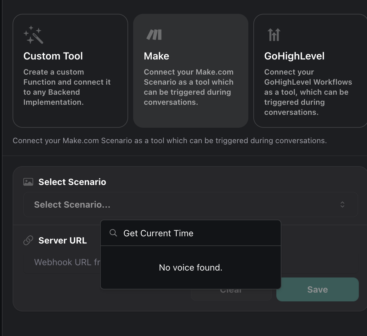 My Make scenarios do not show? - VAPI
