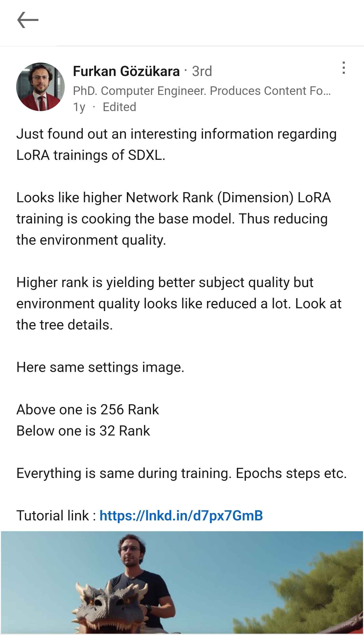 you posted some tests a time ago and higher ranks degraded the ...