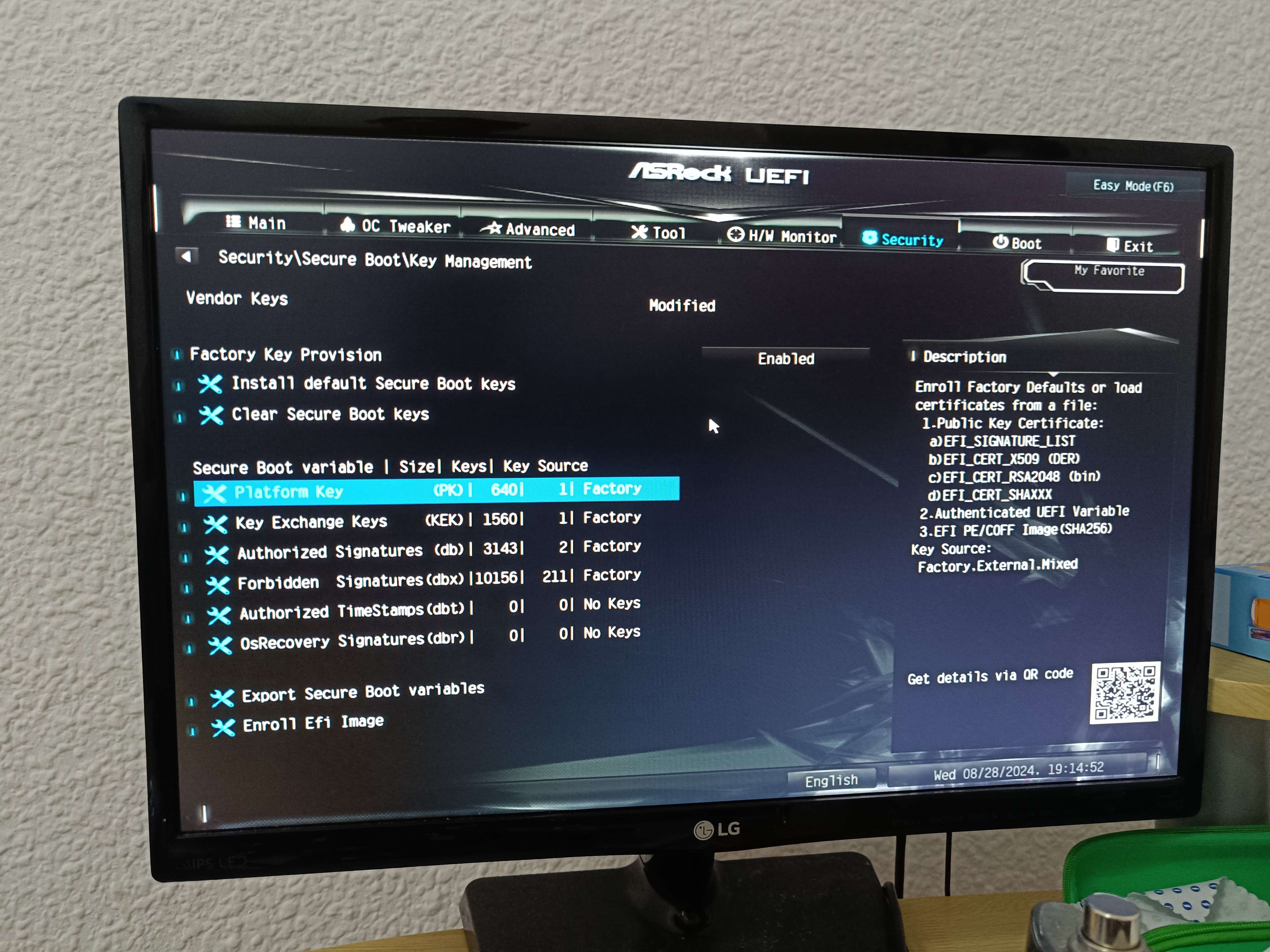 CSM is a legacy bios, secure boot and MOK enrollment is a UEFI concept ...