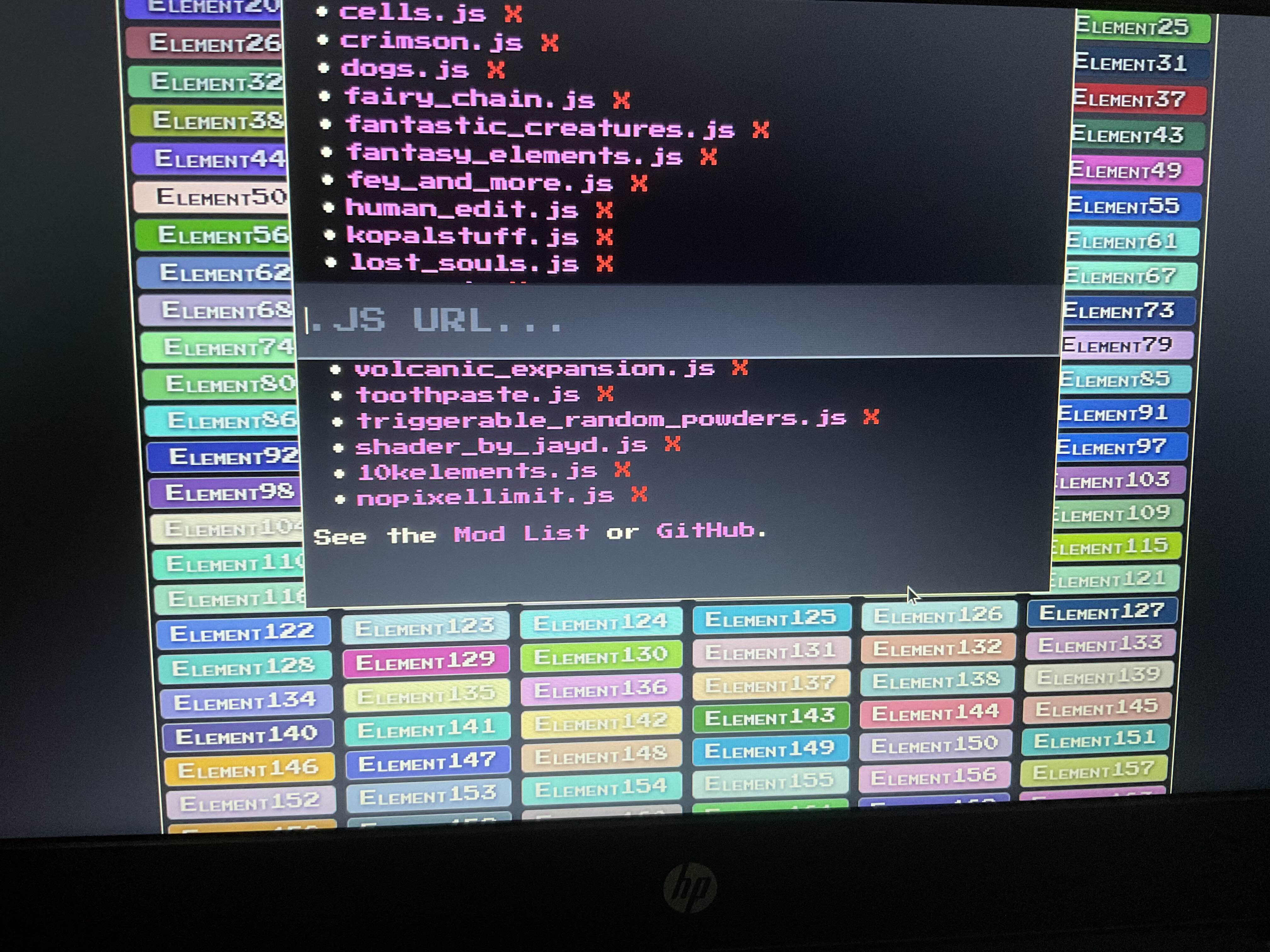 I have every single mod on my school chromebook so I wont get bored☠️ - ⛄ R74n / Sandboxels