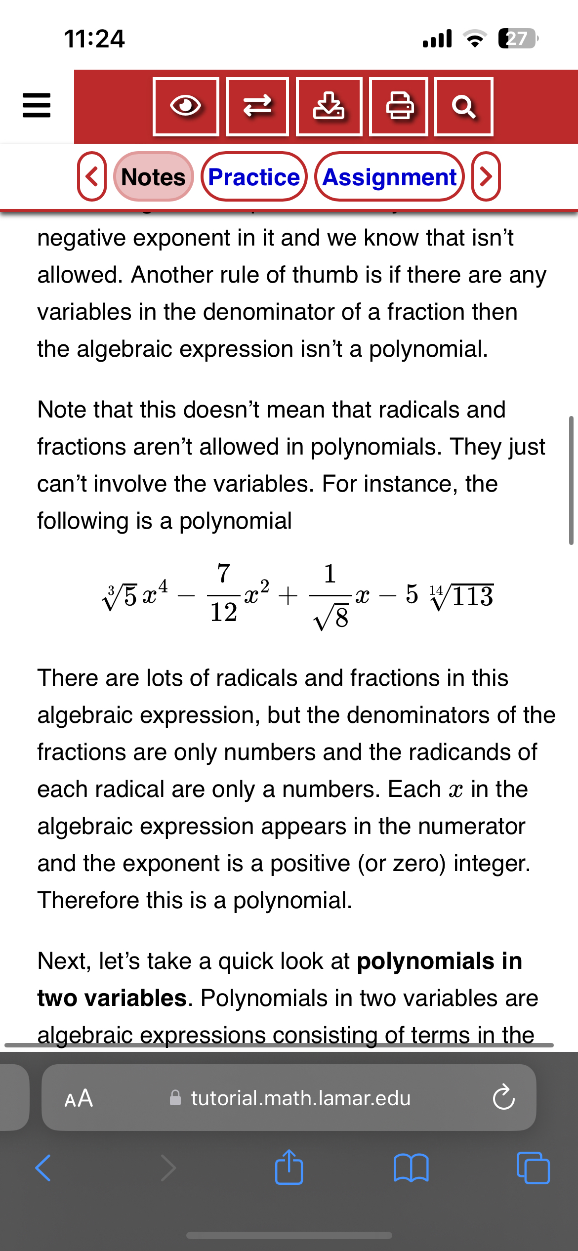algebra doubt - iTeachChem
