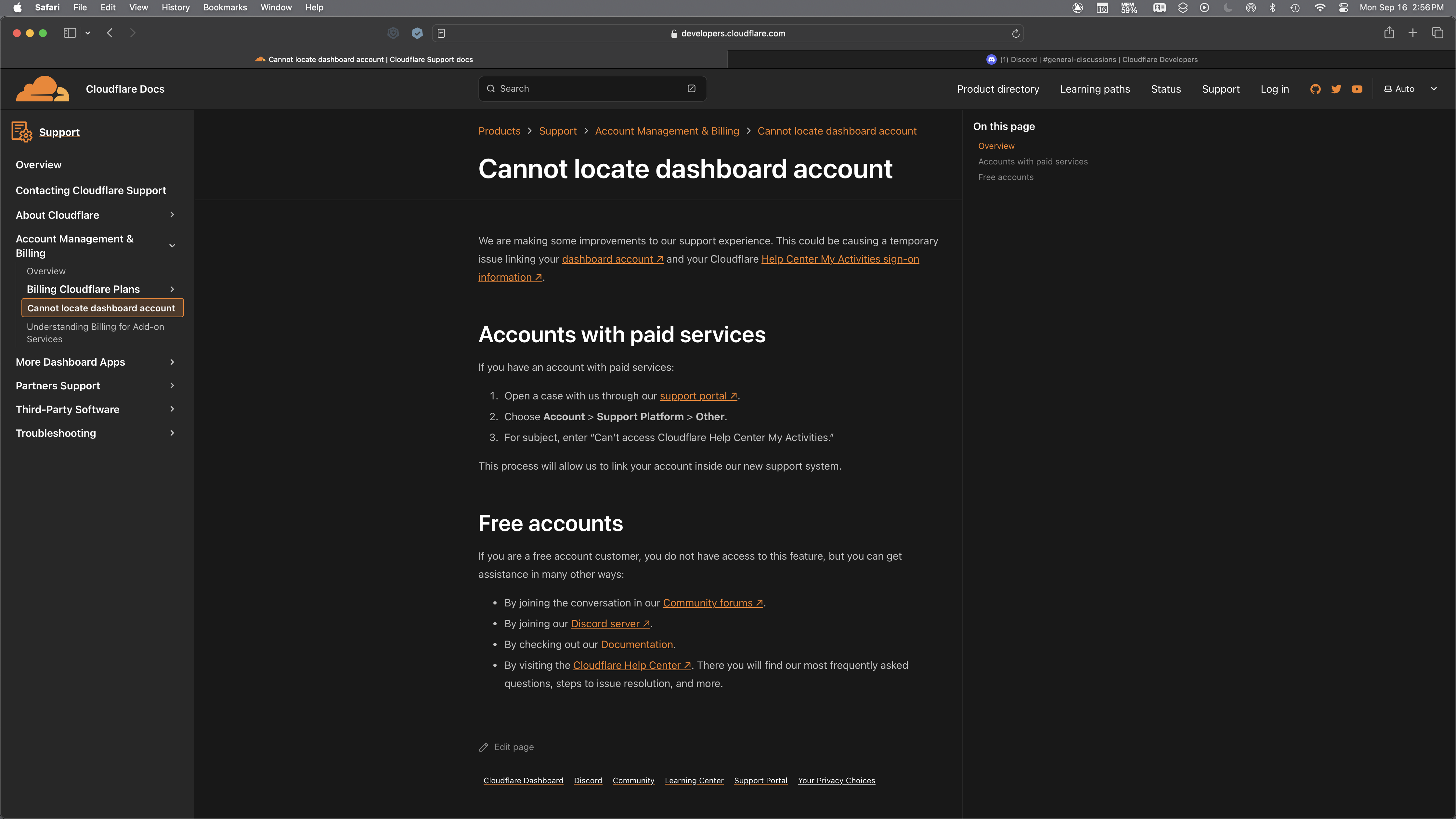 On which day did you create your ticket? - Cloudflare Developers