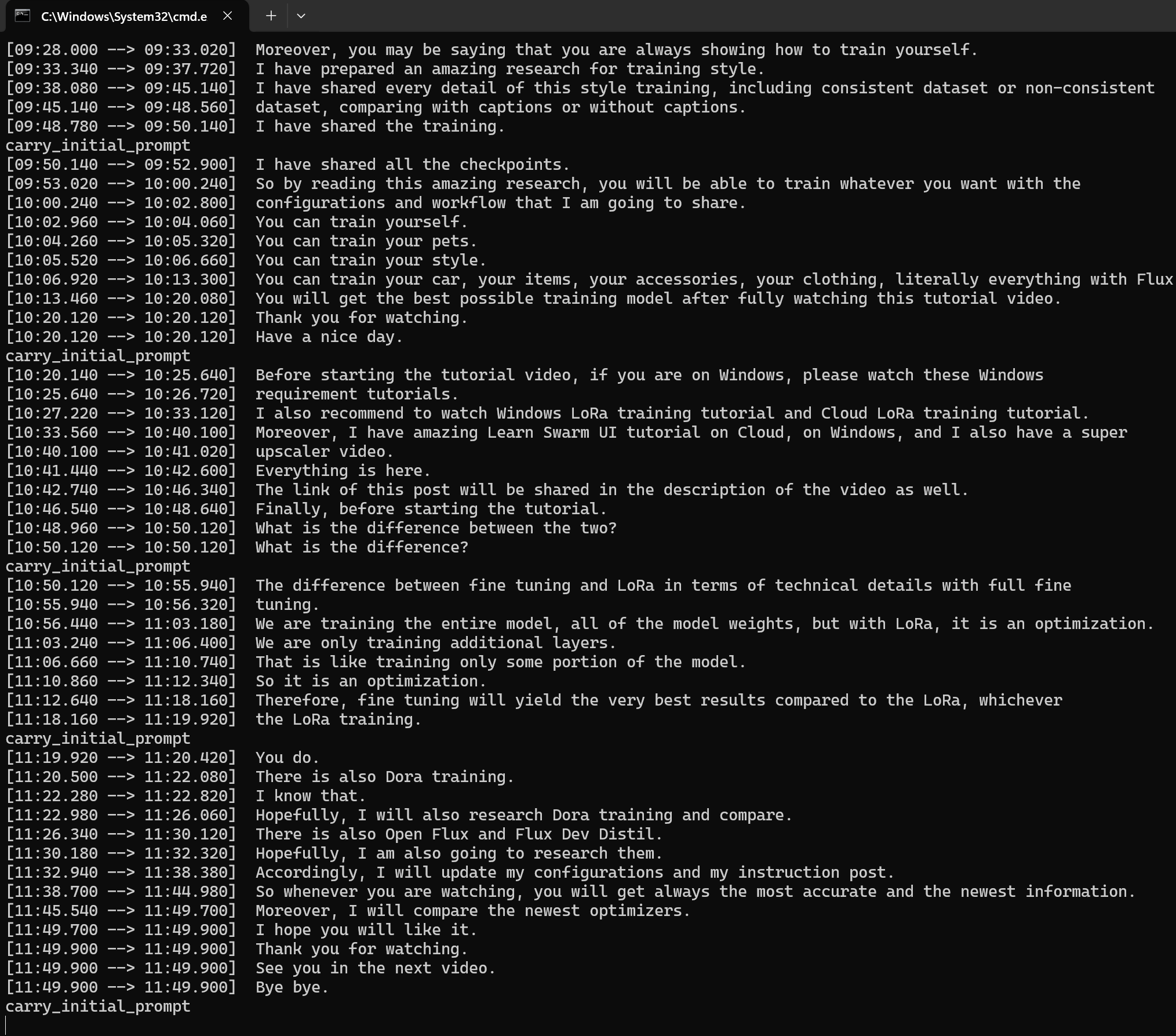 generating subtitles of 3 hours long video 😄 - of course then i need to fix errors it makes ...