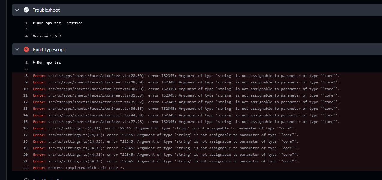 let me try npx tsc - League of Extraordinary FoundryVTT Developers