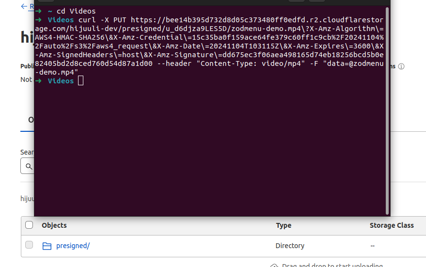 Hi I Faced Cors Error When Upload File Via Presigned Url I Tried To Add Content Type Header