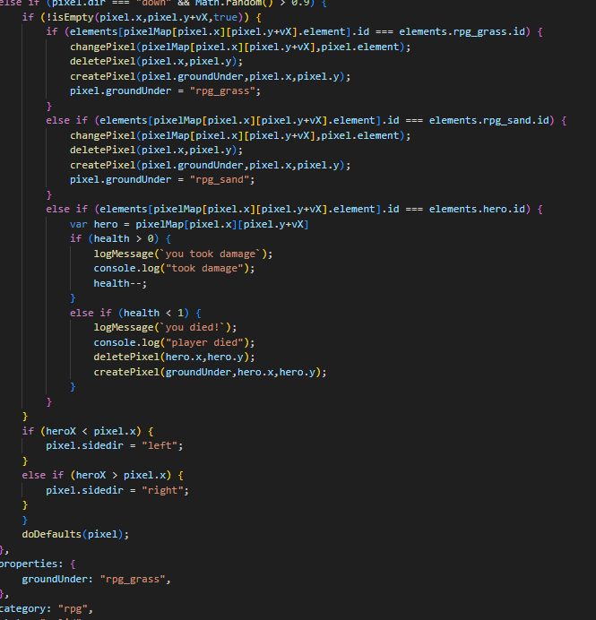 Can someone tell me why this bit of code isn't working? - 🚨 R74n / Sandboxels