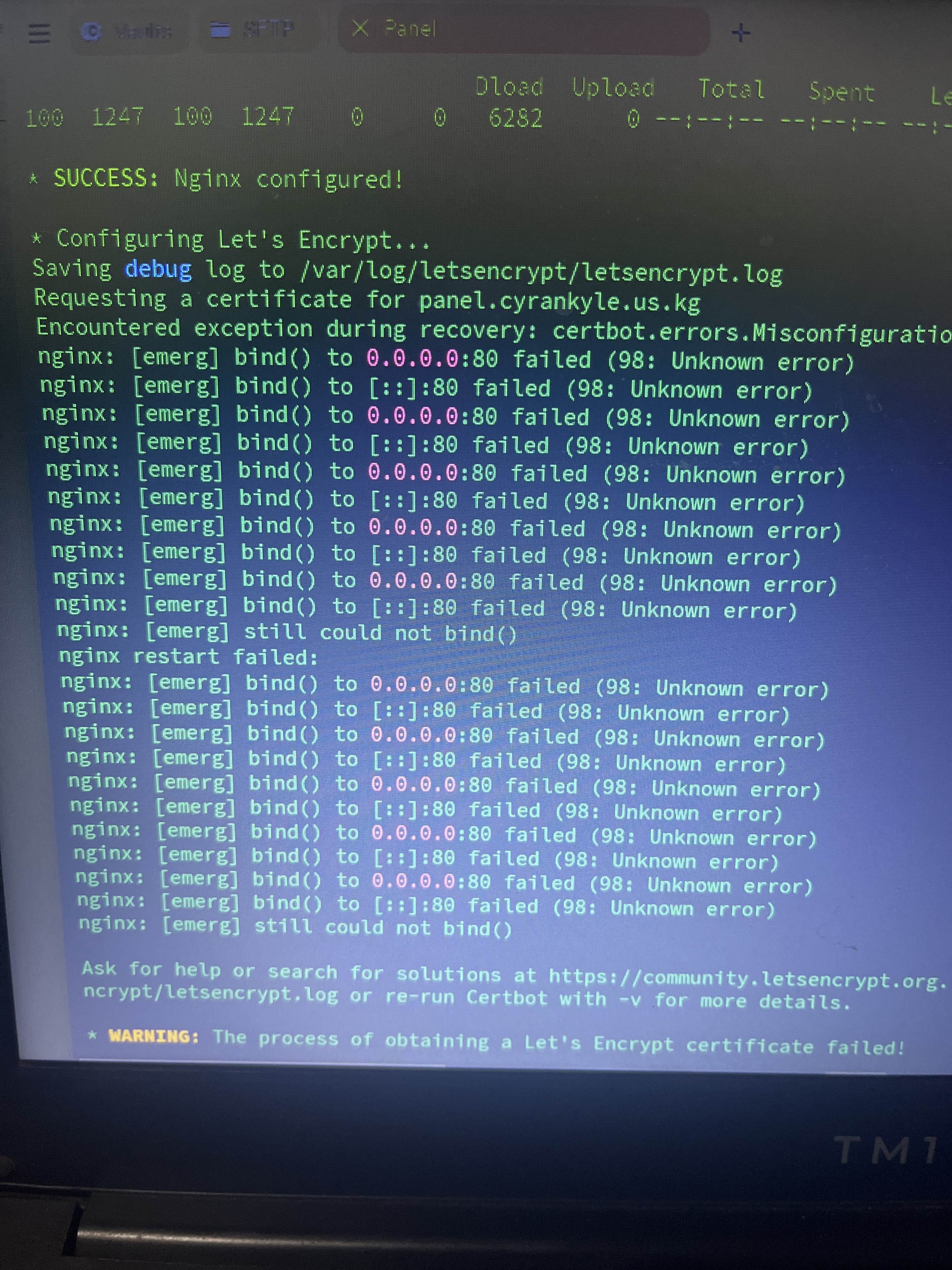 Please help after several reinstall ssl still fails and I keep getting the Apache 2 default page ...