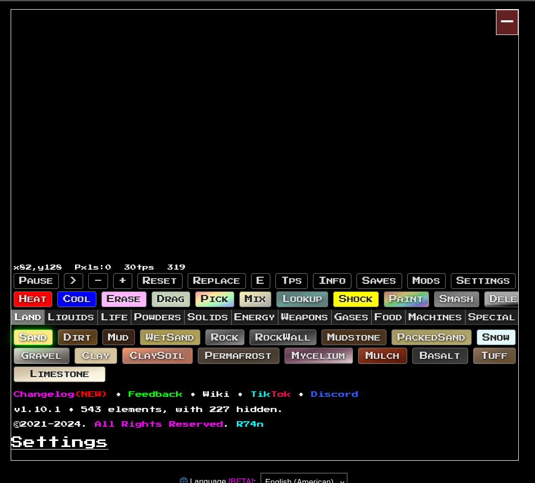 I'm famous - ⛄ R74n / Sandboxels