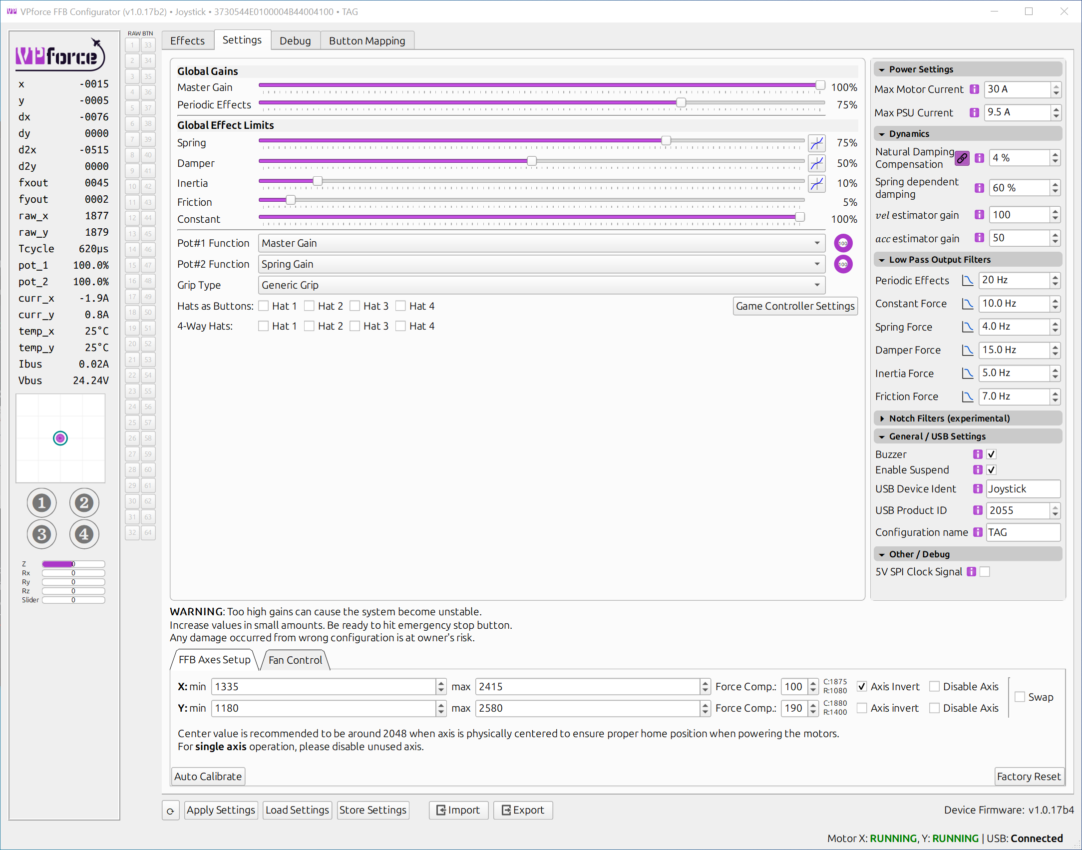 Can you try vel estimator @ 50 and - VPforce Controls