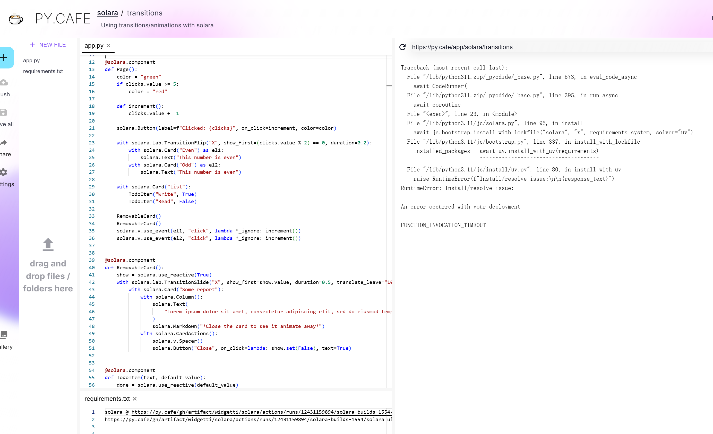 pip install solara! 🙂 - Solara