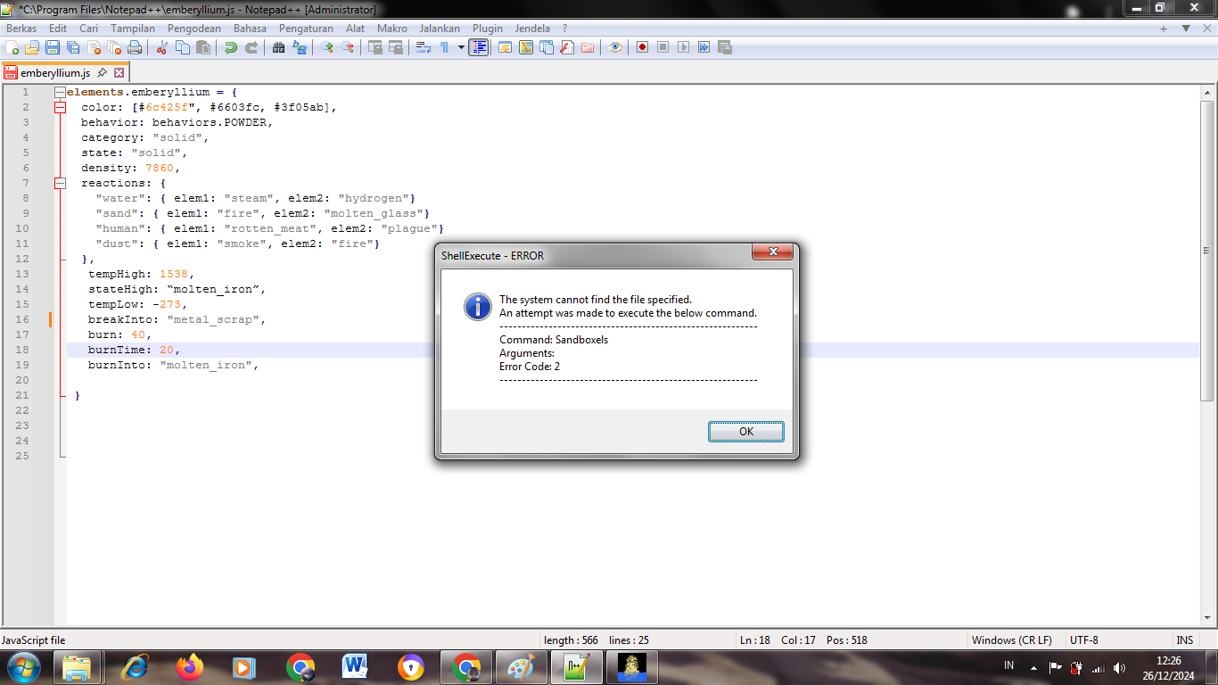 load the mod - 🚨 R74n / Sandboxels