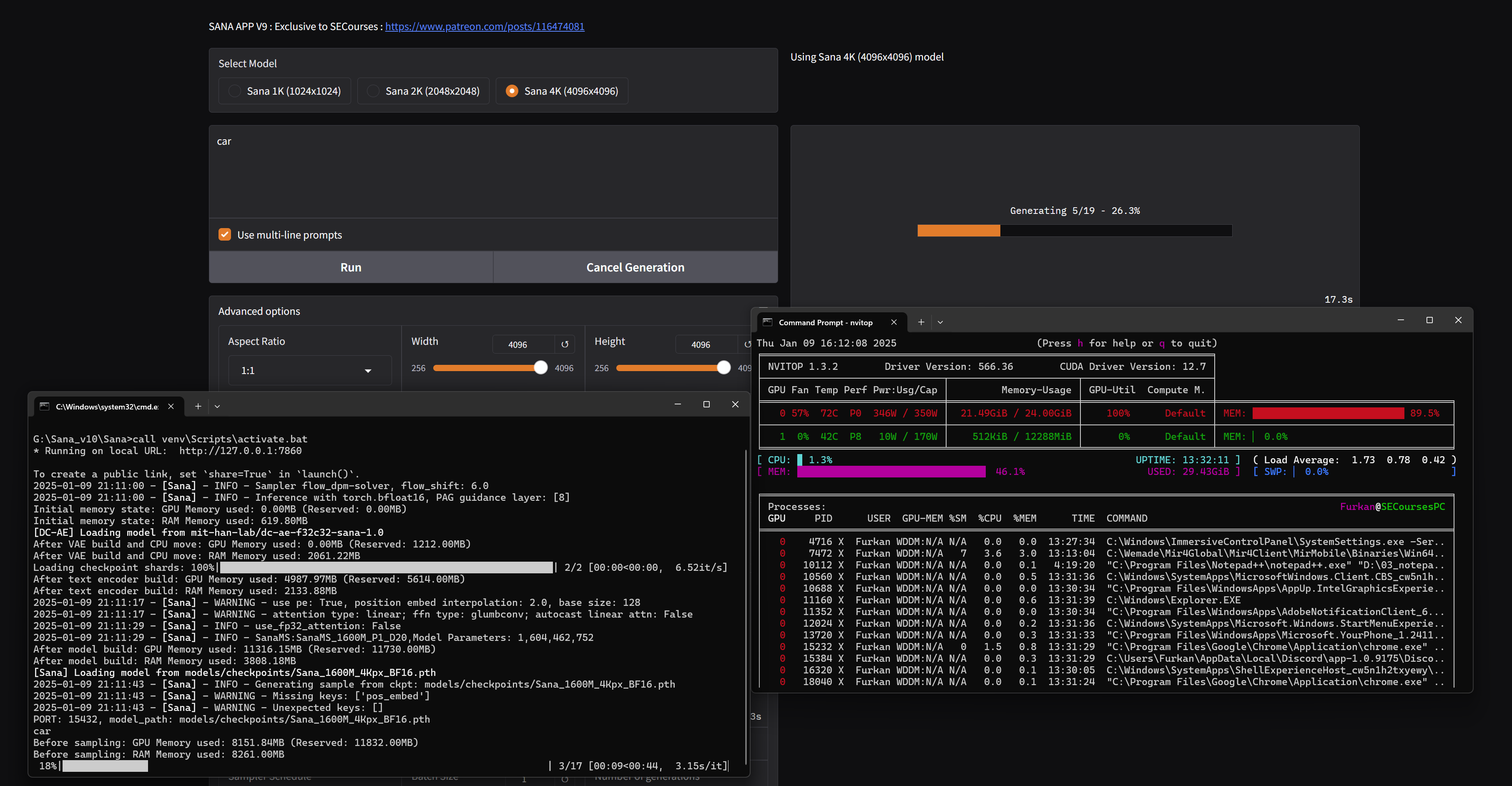 4096x4096 image generation - Software Engineering Courses (SECourses)