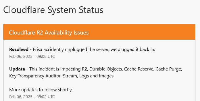 can't wait to see the post mortem on this one - Cloudflare Developers
