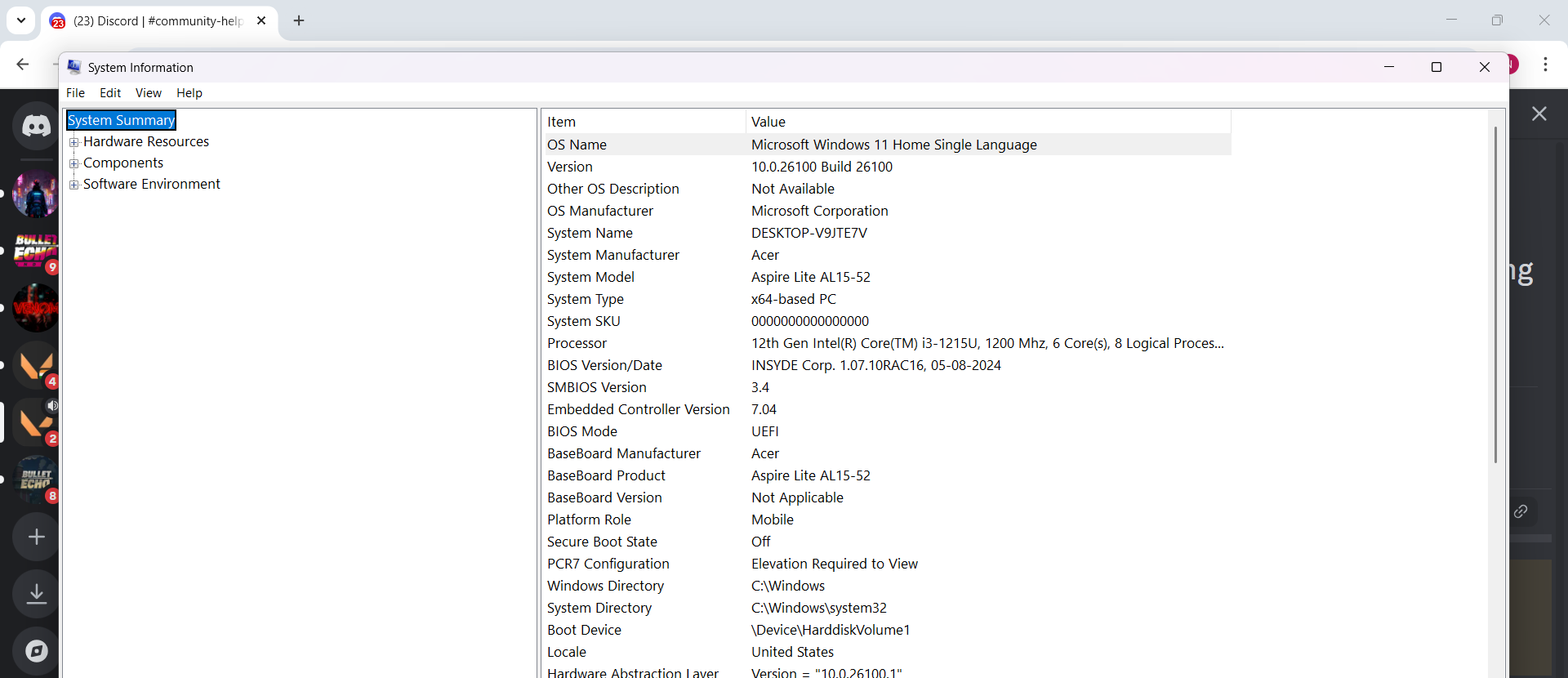 van9003 surce boot problem and i am using insydeh2o BIOS not save ...