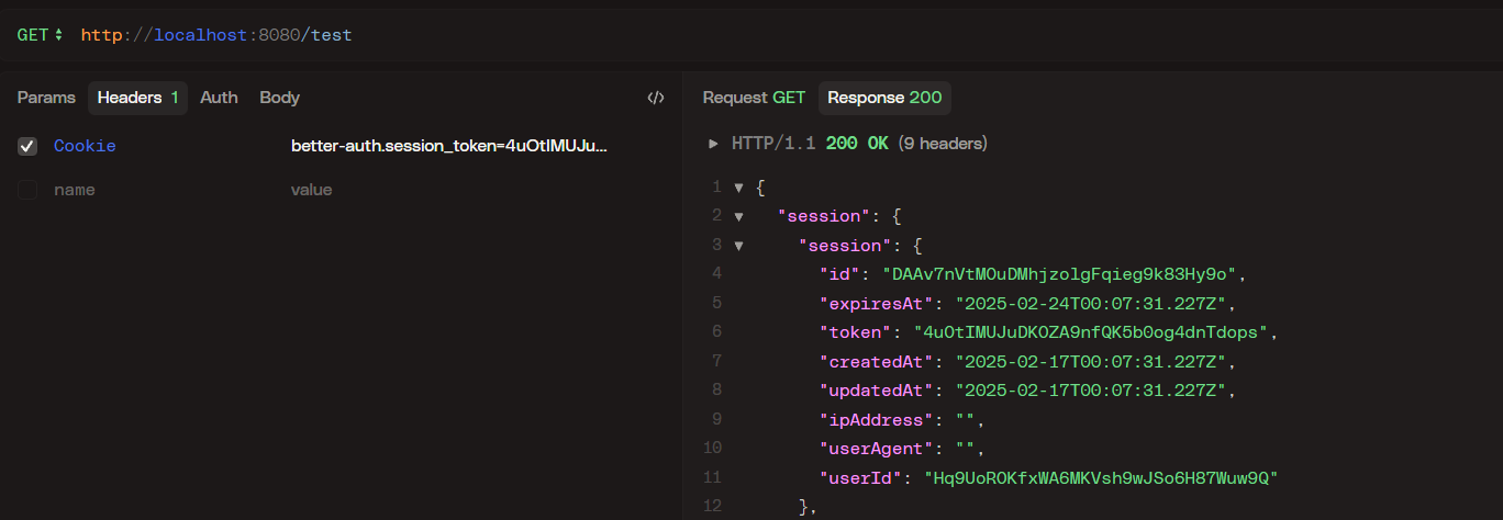 Example how to use it with NestJS - Better Auth